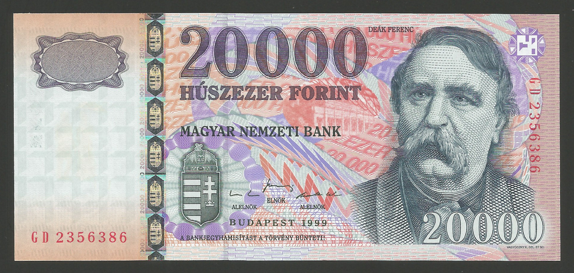 20000 Forint 1999 GD Zomi Numizmatika