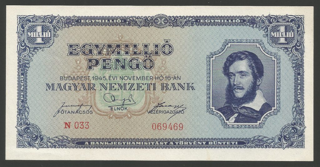 Egymillió pengő 1945 | Zomi Numizmatika