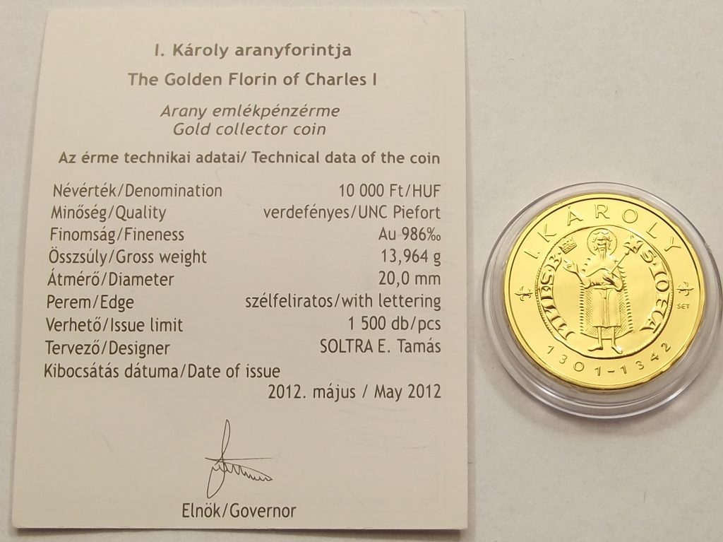 I. Károly aranyforintja 50000 forint Piedfort 2012 PP | Zomi Numizmatika