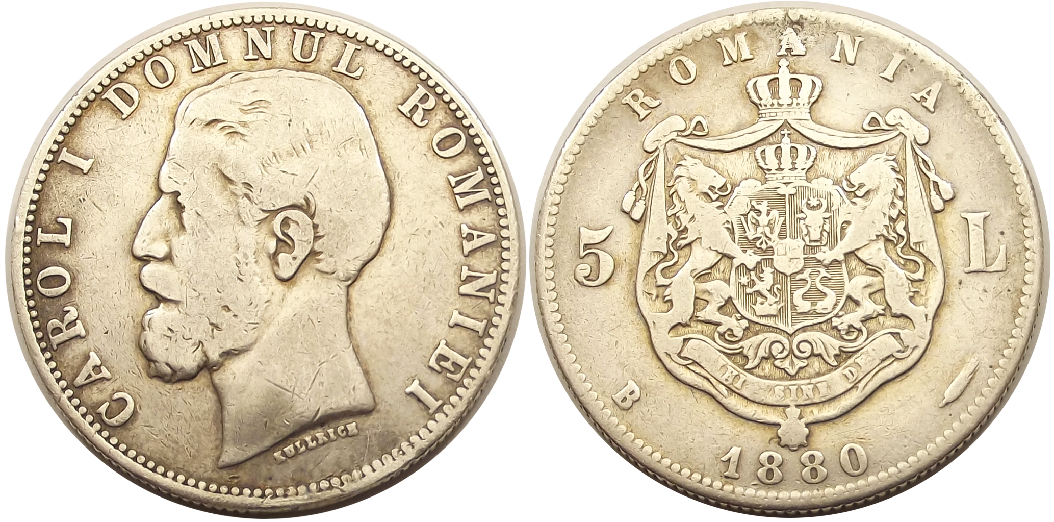 5 lei 1880 Románia I. Károly | Zomi Numizmatika