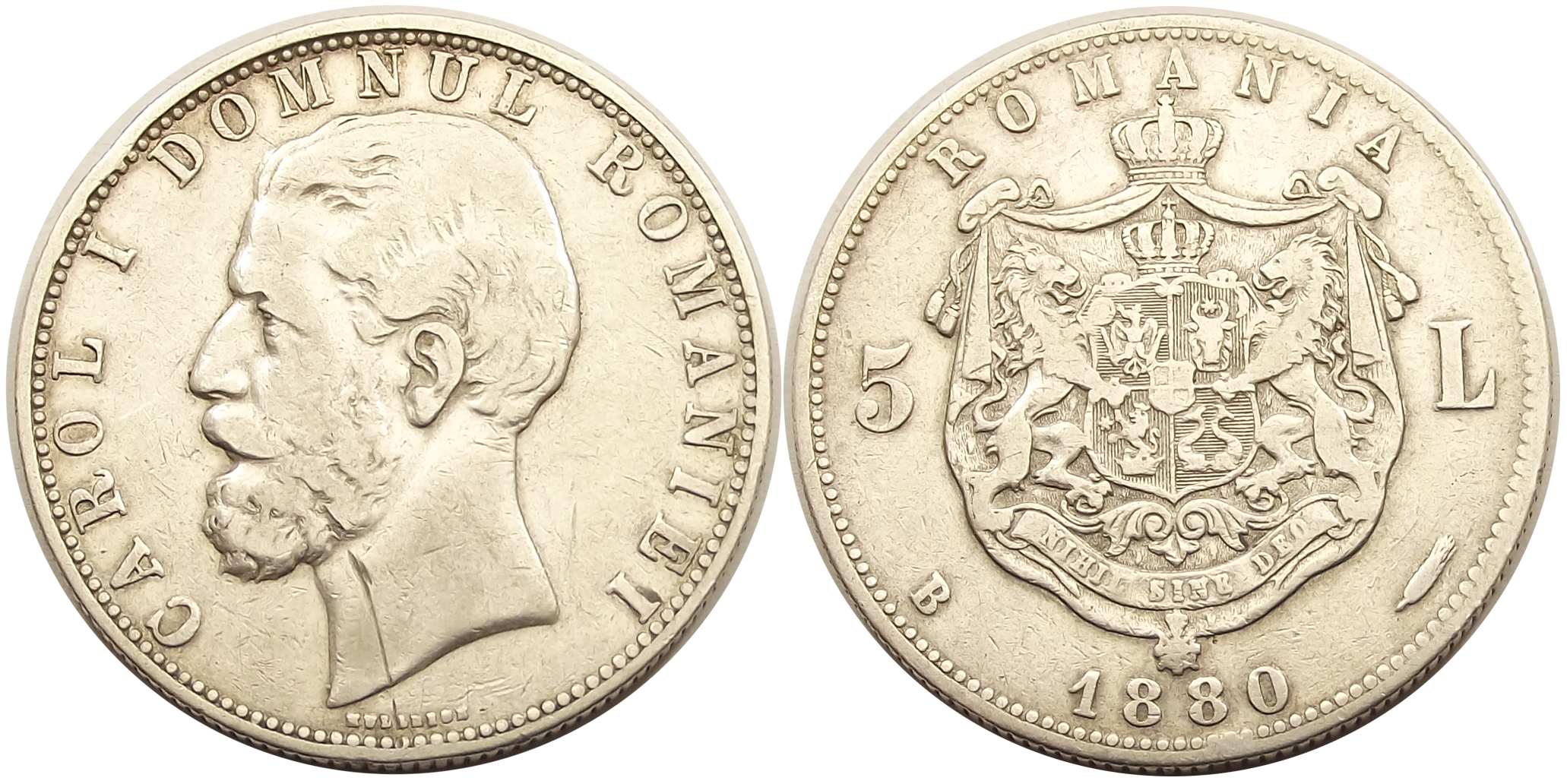 5 lei 1880 Románia I. Károly | Zomi Numizmatika